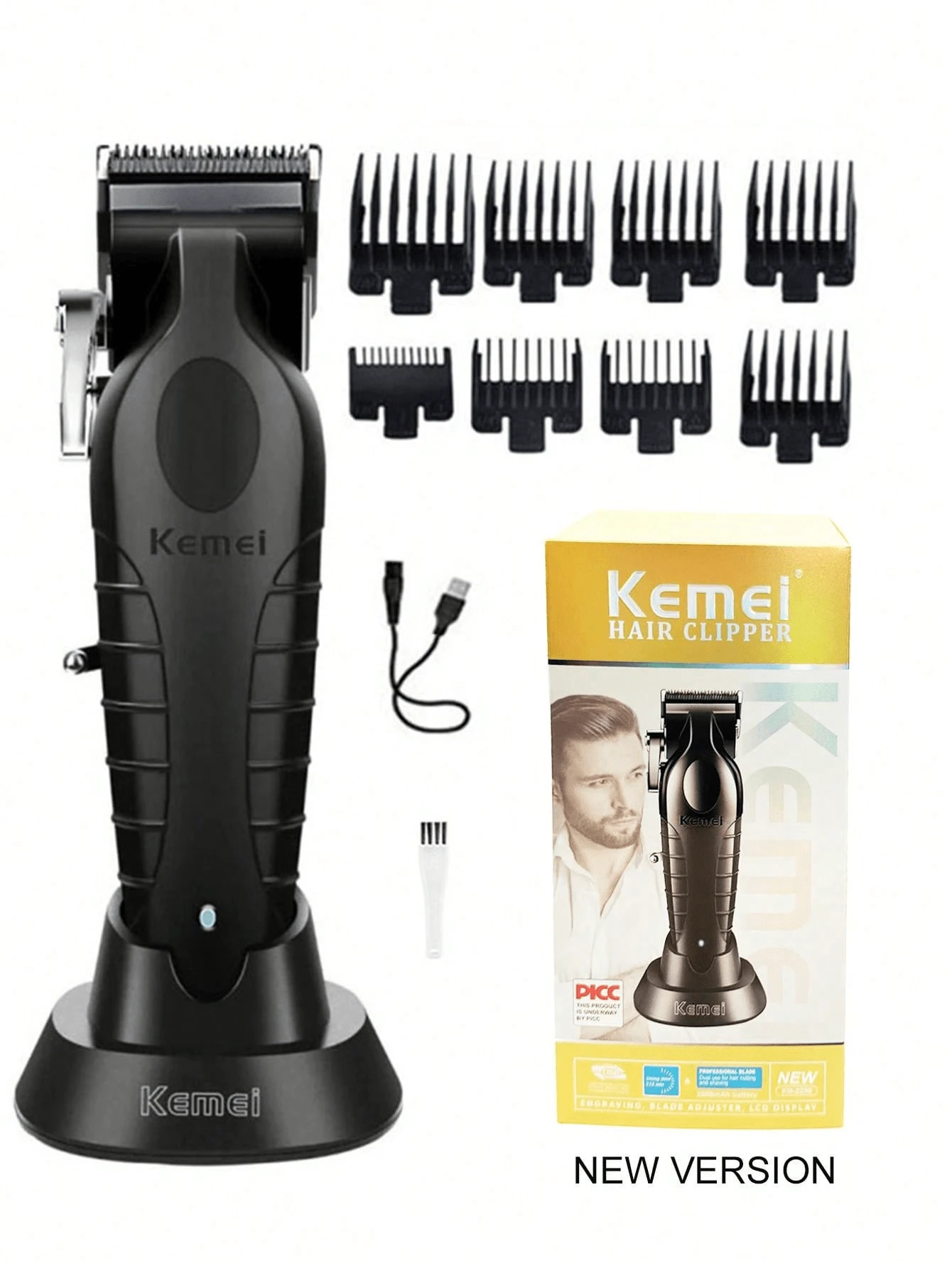 Kemei Kemei KM-2296 USB Rechargeable Cordless Electric Body Groin Hair Trimmer For Men - 2500mAh ...