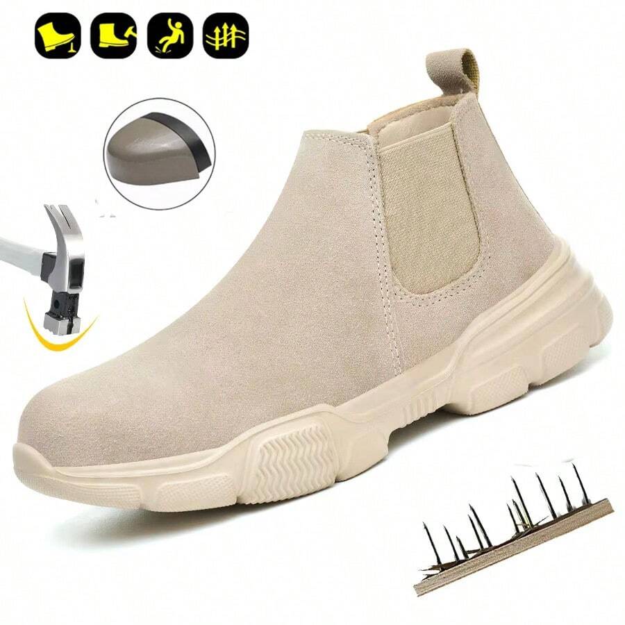 Men's Welder Safety Shoes, Steel Toe Anti-Puncture Kevlar Lightweight ...