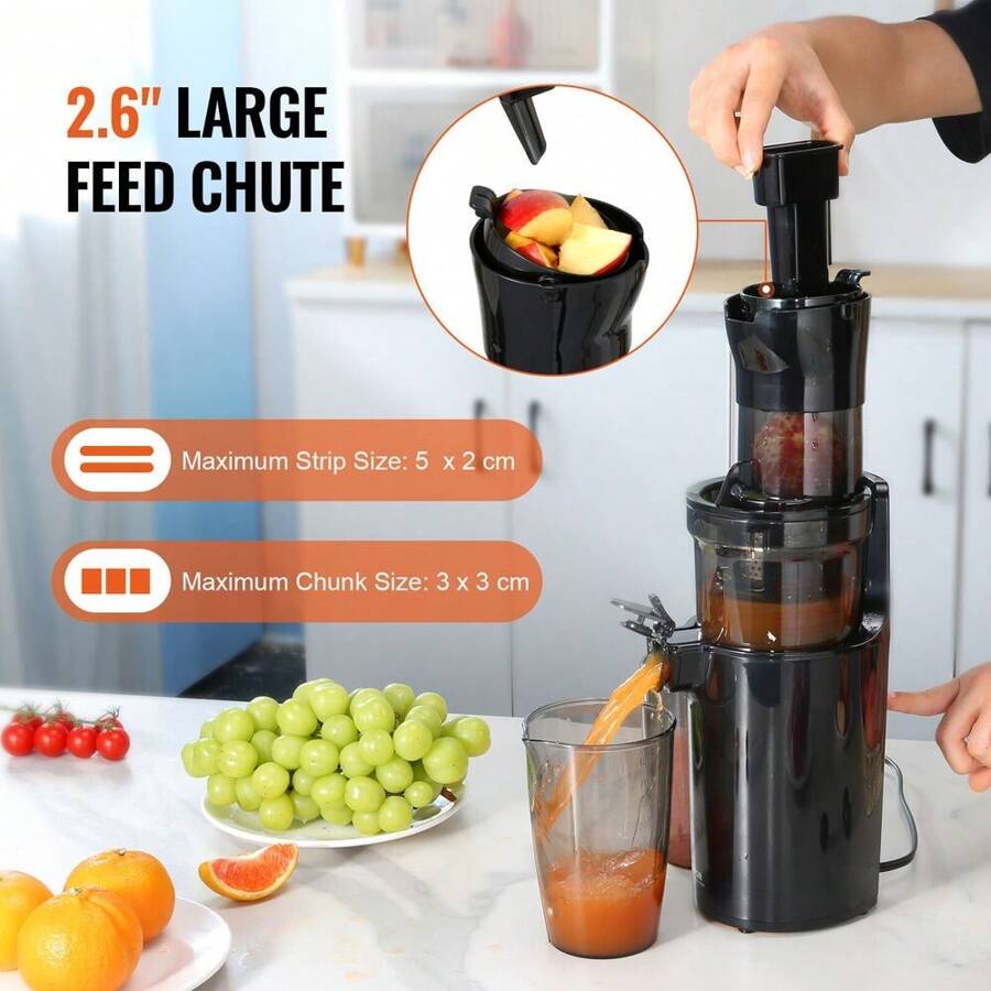 VEVOR Masticating Slow Juicer Electric Vegetables Fruit Squeezer Juice ...