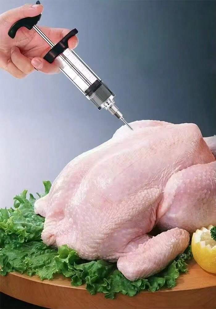 Kitchen Cooking Meat Marinade Injector, Turkey Baster Syringe, BBQ ...