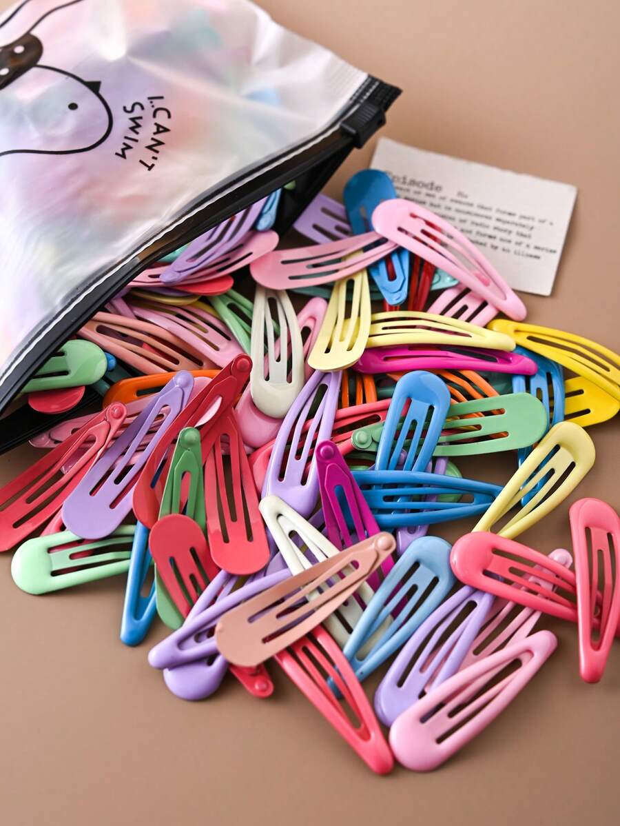 30pcs/Set Candy-Colored Hair Clips For Girls, Cute And Versatile BB ...