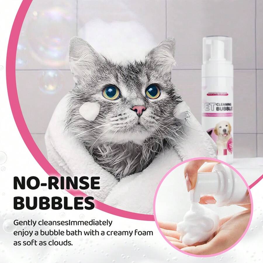 500ml Dry Waterless Pet Shampoo, Natural Foaming Shampoo For Dogs And ...