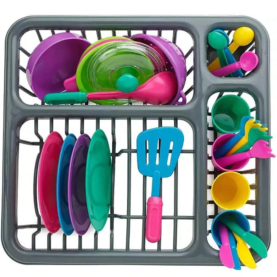 28pcs Mini Kitchen Set, Pretend Play Cooking Utensils, Enhance Children ...