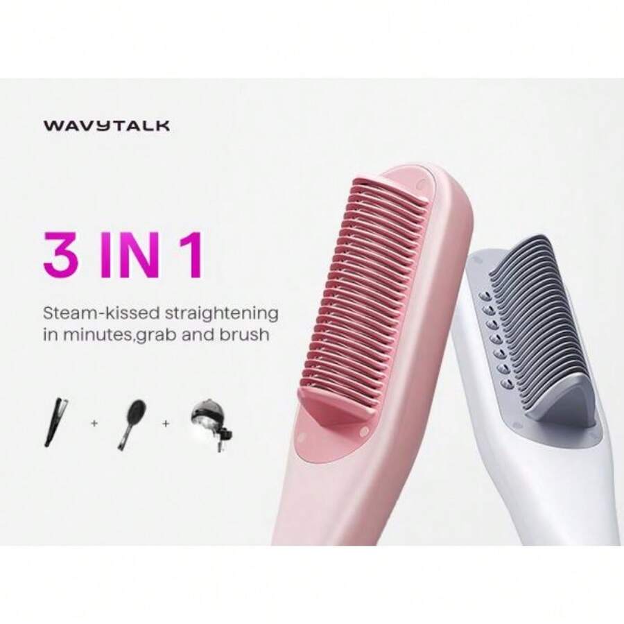 Wavytalk Steamline Pro Steam Straightener Brush-Ultimate Hair Hydration ...