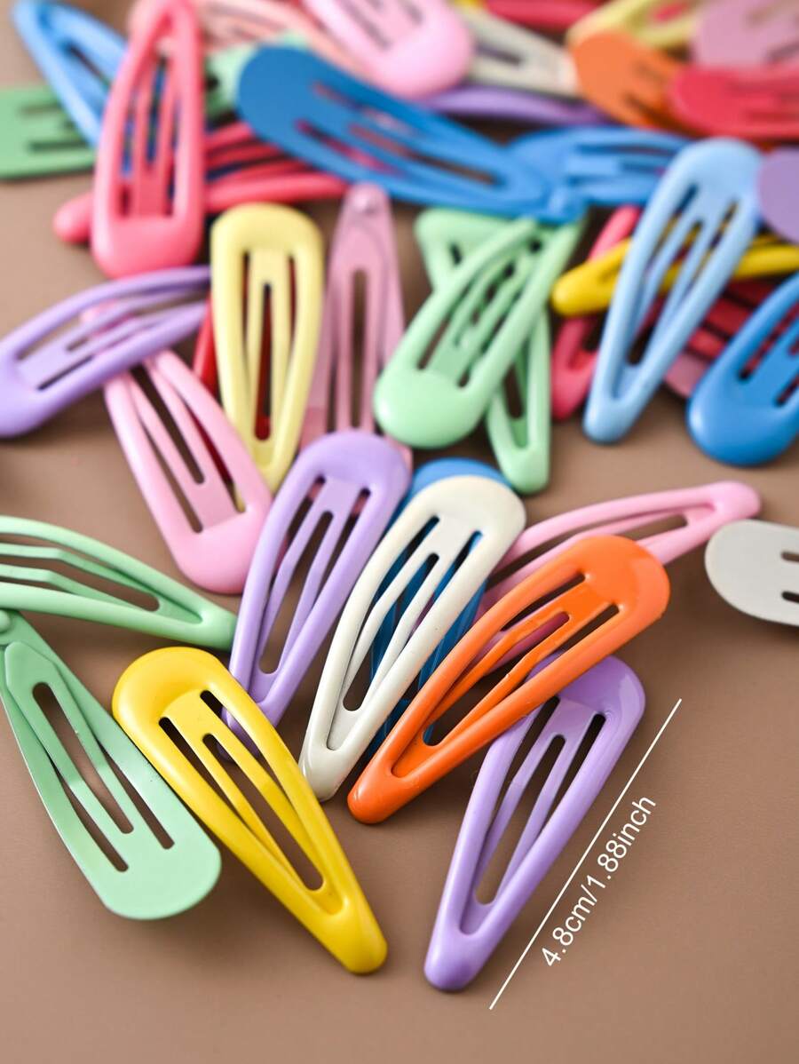 30pcs/Set Candy-Colored Hair Clips For Girls, Cute And Versatile BB ...