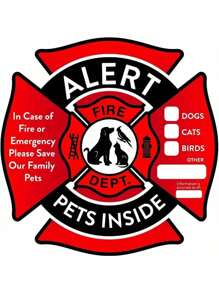 Pet Inside Vinyl Decal Sticker, Pet Safety Alert Sticker, Can Be Stuck ...