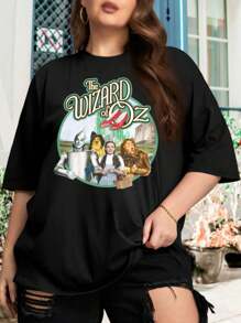 Wizard of Oz Emblem oversize women T-Shirt Dorothy Gale Cowardly Lion ...
