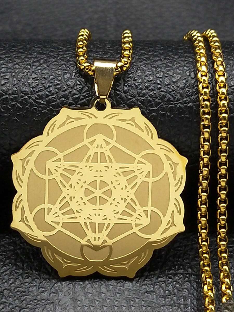 Sacred Geometry Metatron Cube Angel Seal Archangel Necklace For Women ...