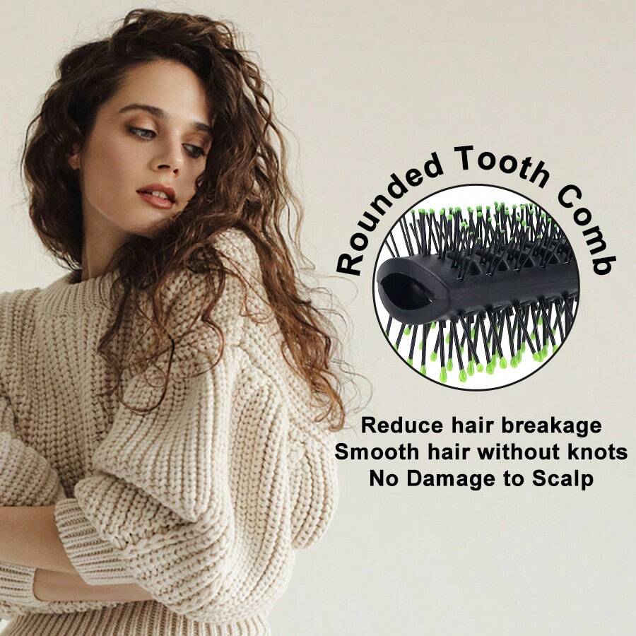 Pro Salon Double Side Massage Comb Anti-Tangle Brushes Hairdressing ...