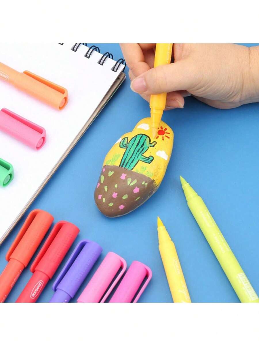 12/24/36 Color Gouache Acrylic Mark Pen Soft Head Waterproof Hand ...