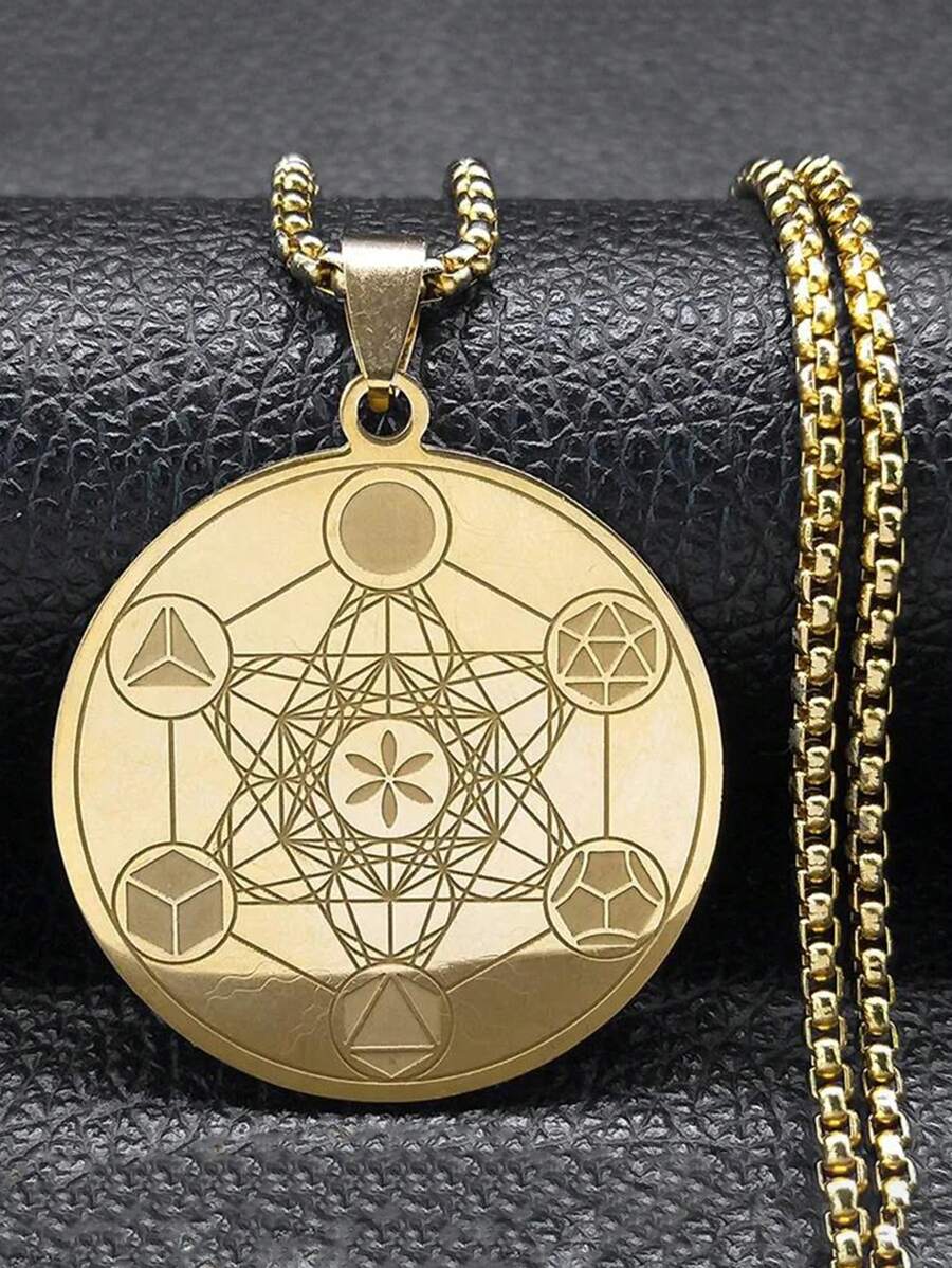 Sacred Geometry Metatron Cube Angel Seal Archangel Necklace For Women ...