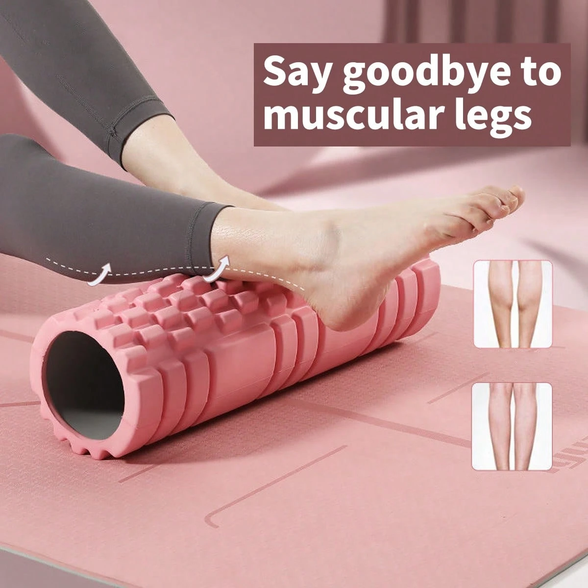 Foam Roller For Muscle Relaxation, Slim Legs, Calf, Yoga Pilates ...