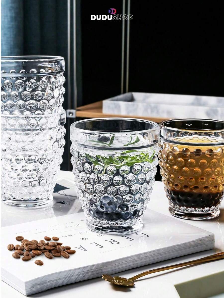 Set Of 6 Glass Cups 300ml Glasses For Juice Water Long Drink ...