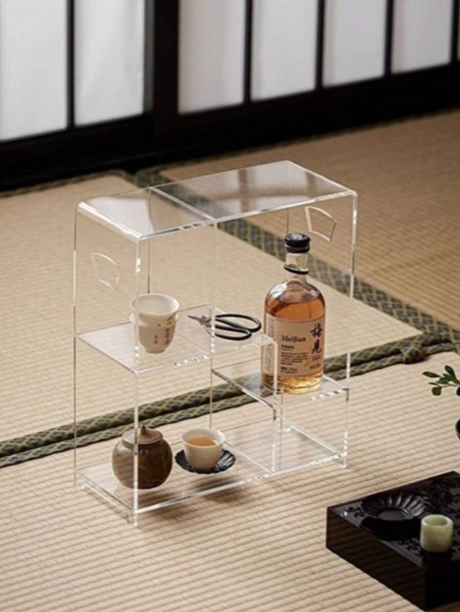 Transparent Acrylic Desktop Tea Set Organizer Rack, High-End Tea Pot ...