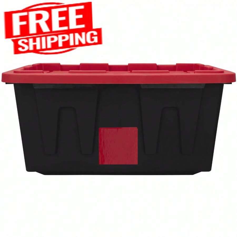 Hyper Tough 27 Gallon Plastic Storage Bin Container With Snap Lid ...