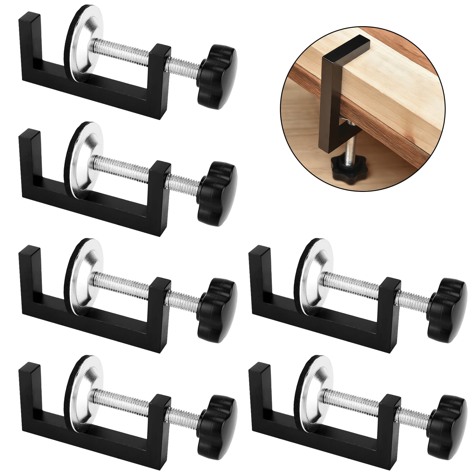 Heavy Duty Metal C-Clamps For Woodworking, Table Saw Fence Clamps With ...