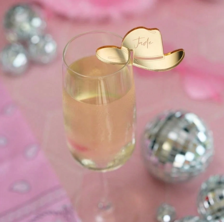 4.5cm Disco Cowgirl Bachelorette Party Hen Party Decorations Hens Drink ...