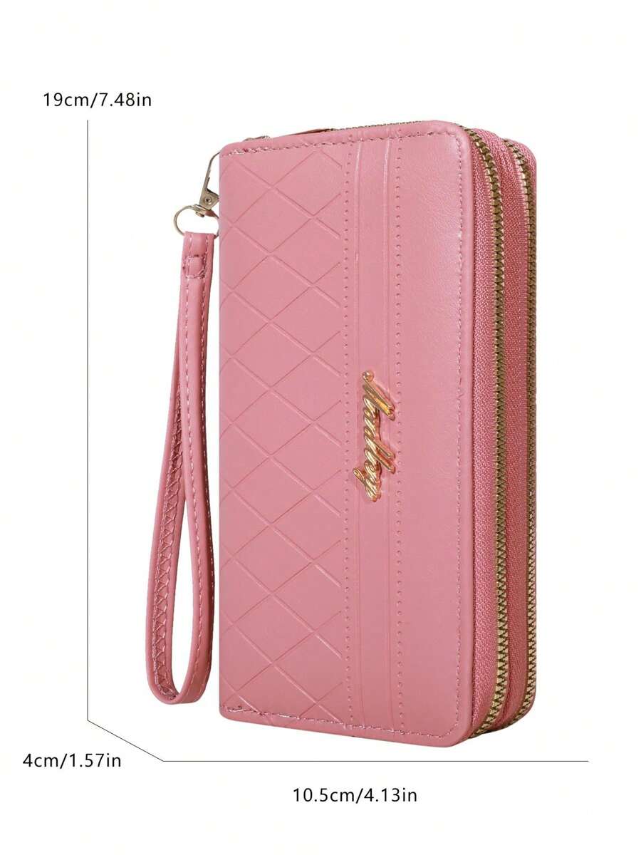 Classic Large Capacity Clutch Wallet, With Zipper, 8 Card Slots And ...