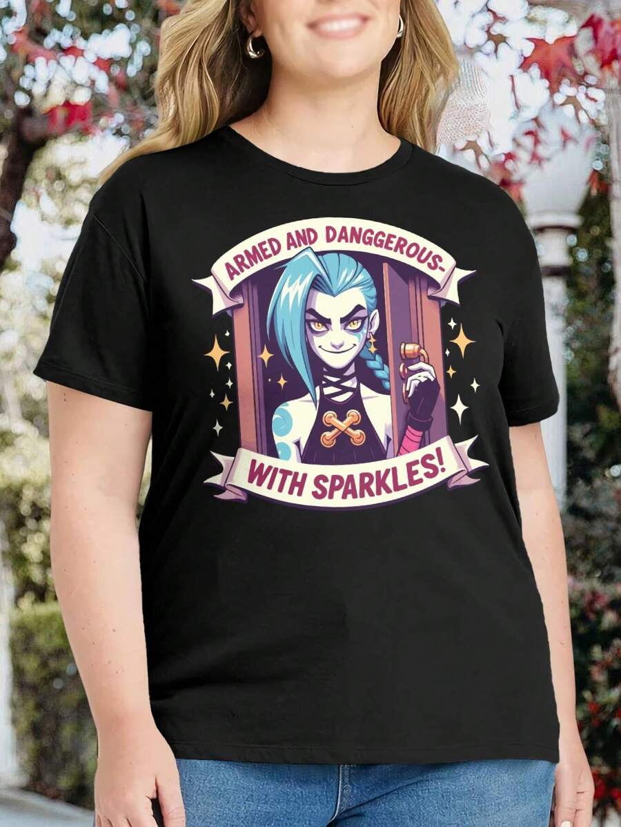 Armed And Dangerous - Jinx Power Oversize Oversize Women T-Shirt ...