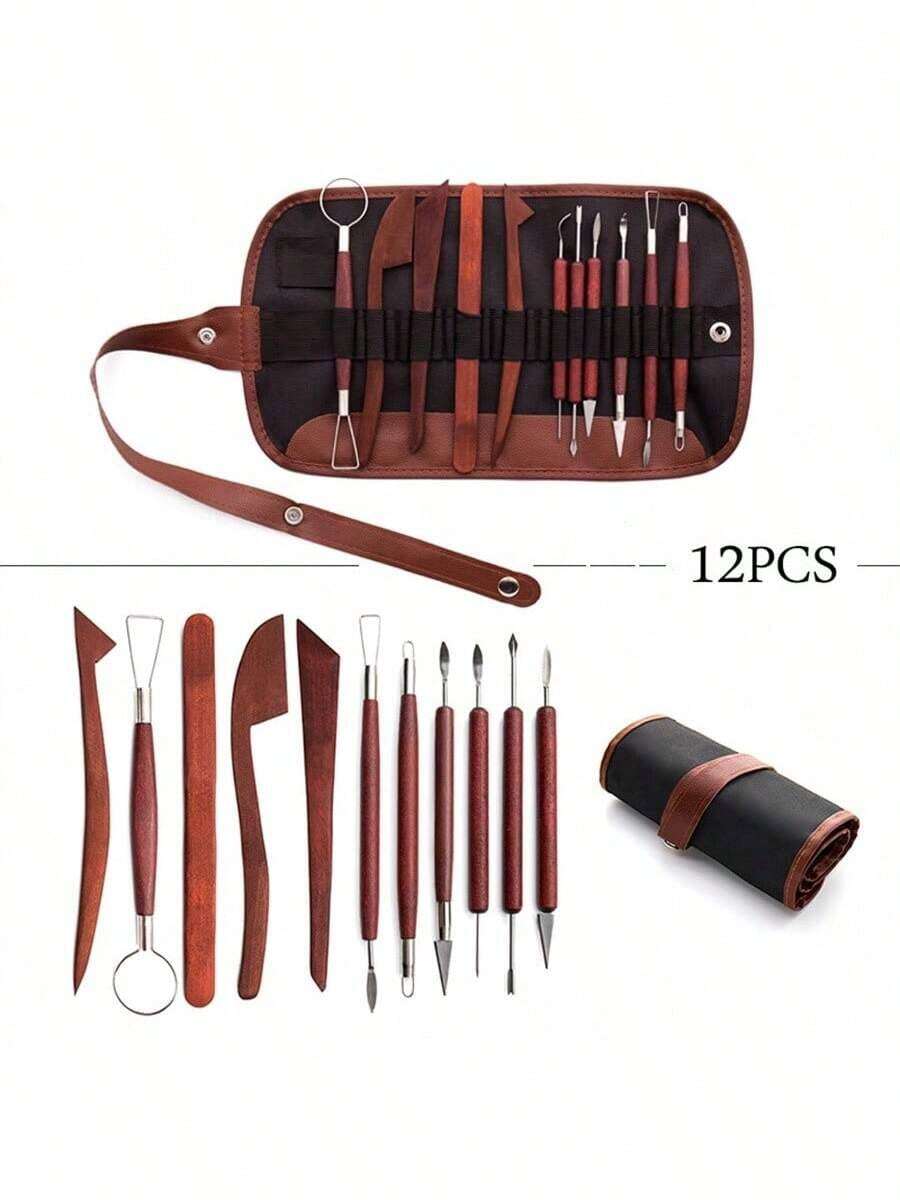 12pcs Ceramic Clay Sculpting Tools Set, Includes Sculpting Knife, Scraper, Modeling Tools For ...