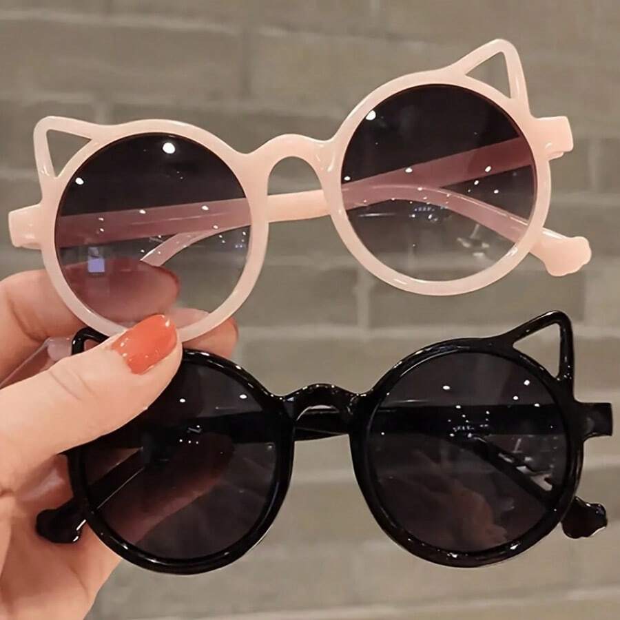 2 Pairs/Set Teens Cat Ear Glasses, PC Frame With AC Lenses, Suitable ...