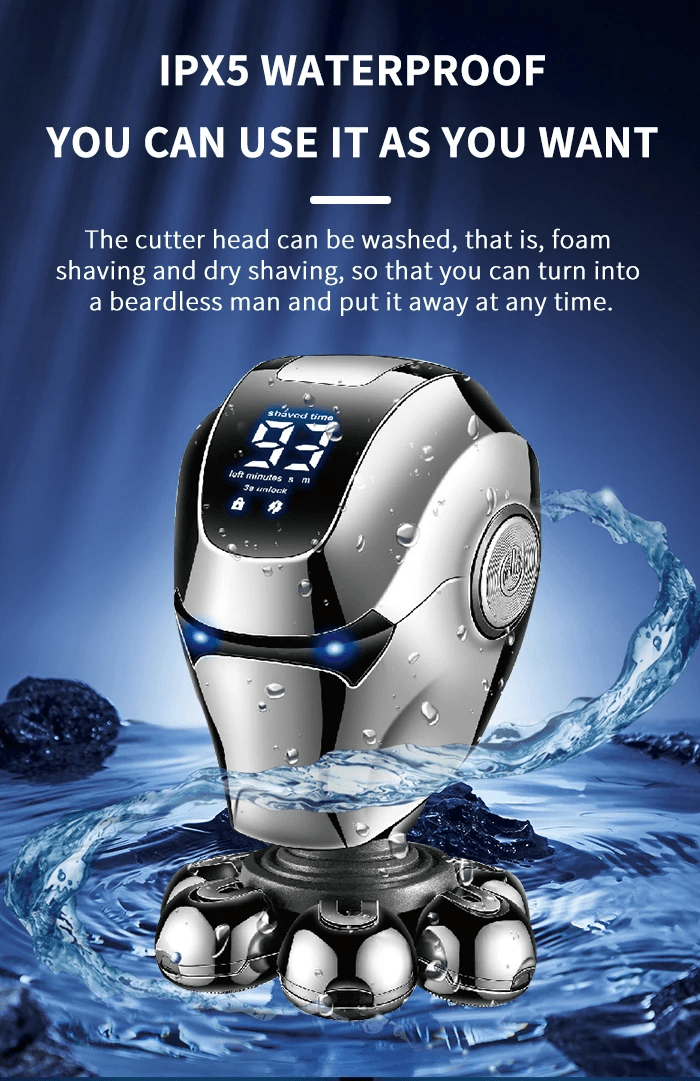 Kemei Head Electric Shavers For Bald Men Waterproof Bald Head Shaver 7 ...