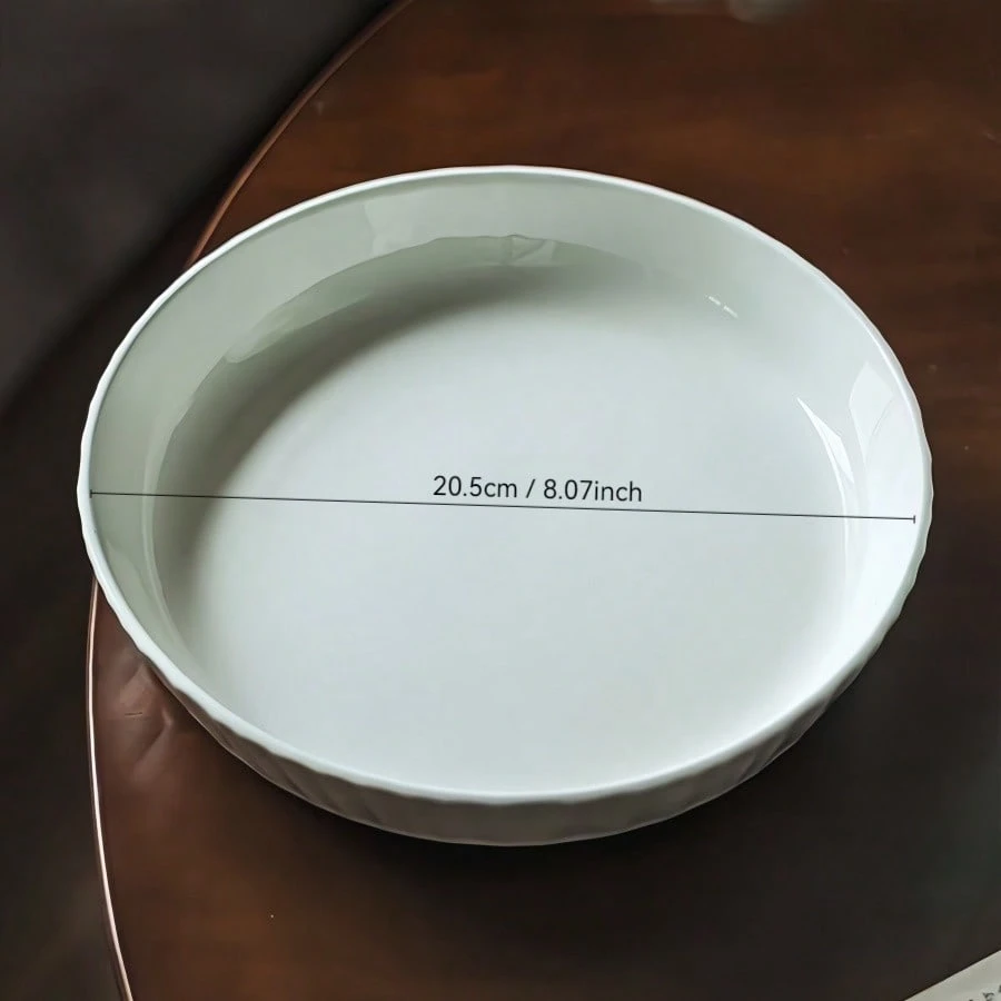 8-Inch New Minimalist White Dinner Plate, Steak Plate, Salad Plate ...