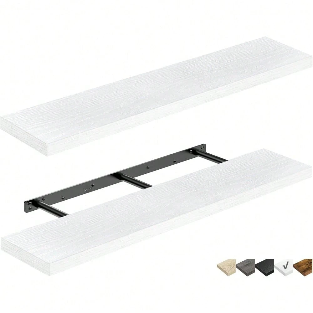 Bathroom Shelves 48 Inches Long Wall Shelf Large Extra Long 48 X 9 Inch ...
