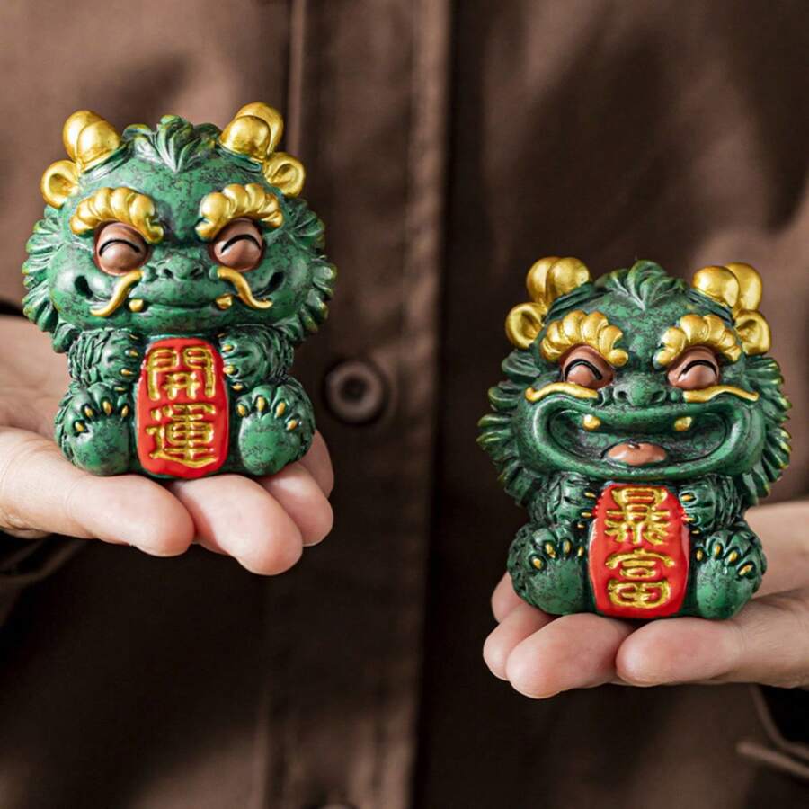 Grüner Sand und Stein ziehen Wohlstand und glückverheißende Tiere an ...