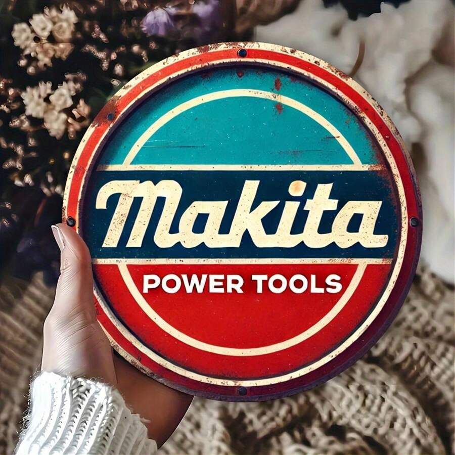 Vintage Makita Power Tools Metal Foil Sign 19.81x19.81 Cm - Retro Metal ...