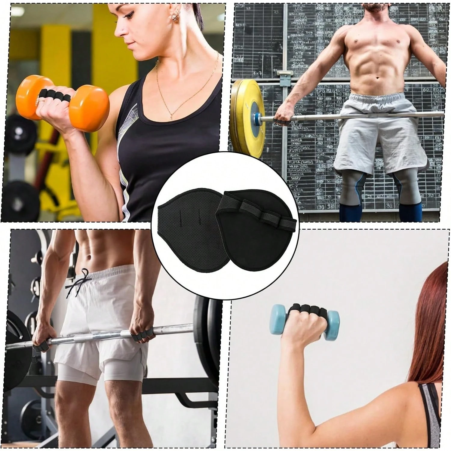 2pcs Neoprene Grip Pads Lifting Grips, The Alternative To Gym Workout ...