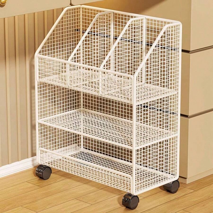 Movable Table Bag Storage Shelf Book Shelf Trolley Organizer Home ...