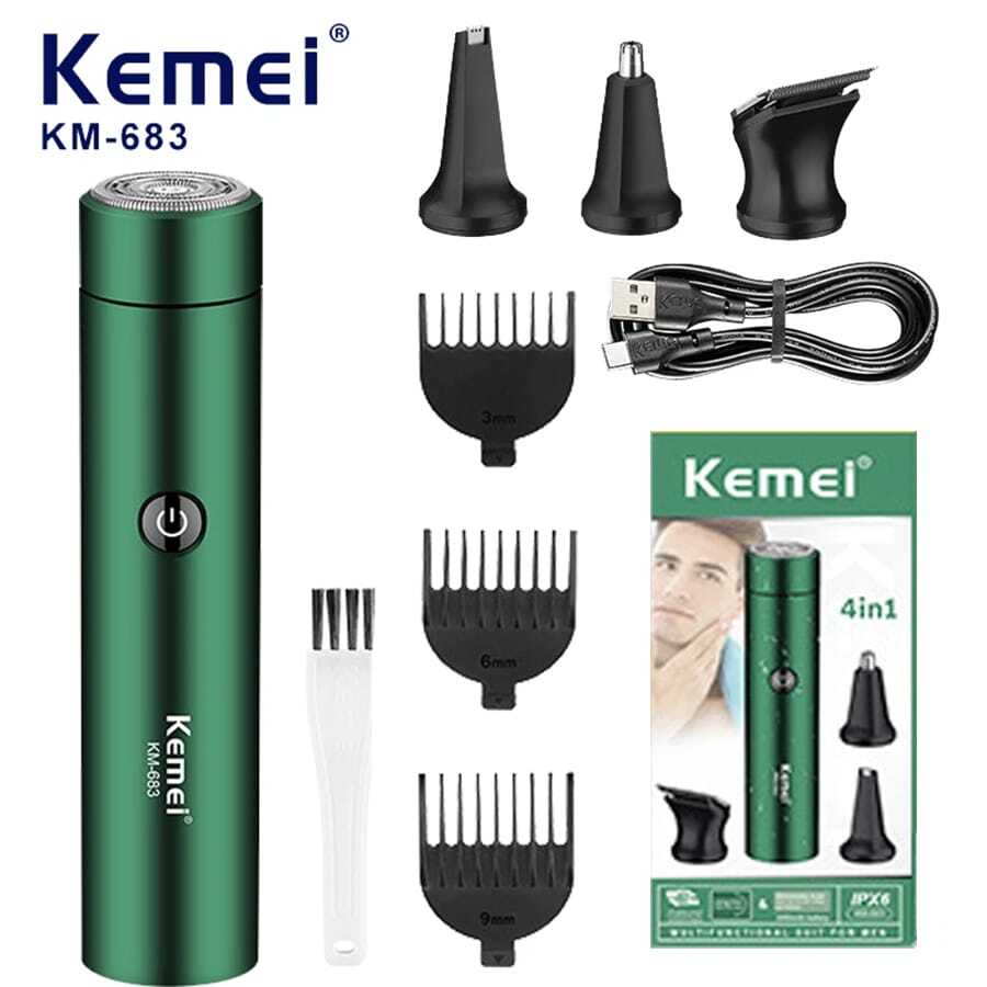 KEMEI KM-683 4 In 1 Electric Nose Ear Hair Trimmer Multifunctional ... KEMEI KM-683 4 In 1 Electric Nose Ear Hair Trimmer Multifunctional ...