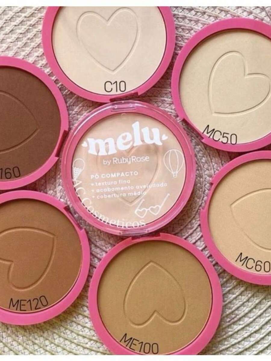Pó Compacto Aveludado Cobertura Média Melu by Ruby Rose | SHEIN Brasil
