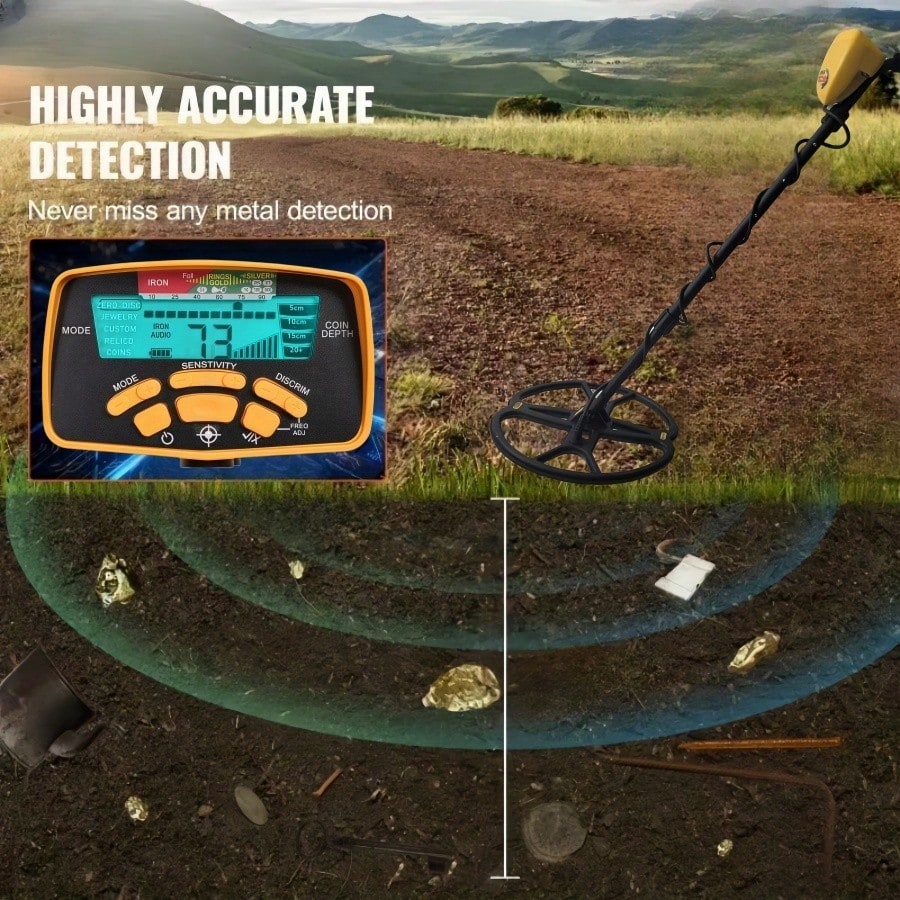 Handheld Metal Detector High Precision Waterproof Large Scanning Plate ...