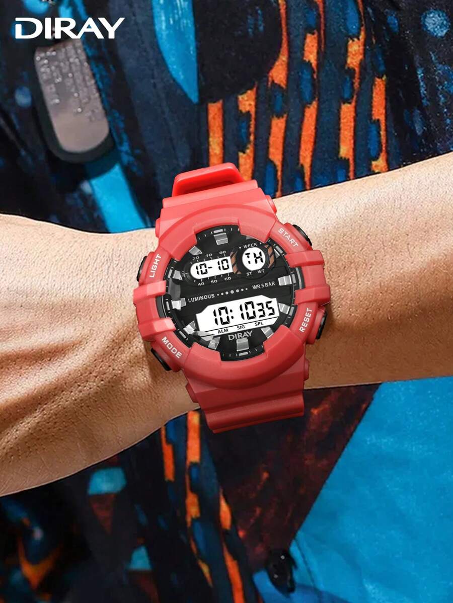 DIRAY DIARY 2025 Numeric Watch, 5ATM Waterproof, Luminous, Alarm ...