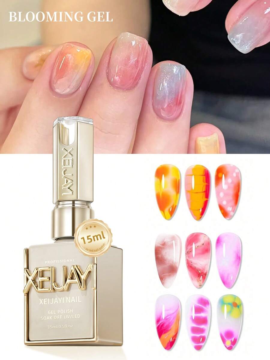 XEIJAYI XEIJAYI 15ml Blooming Glue Gel Nail Polish UV LED Soak Off Top ...