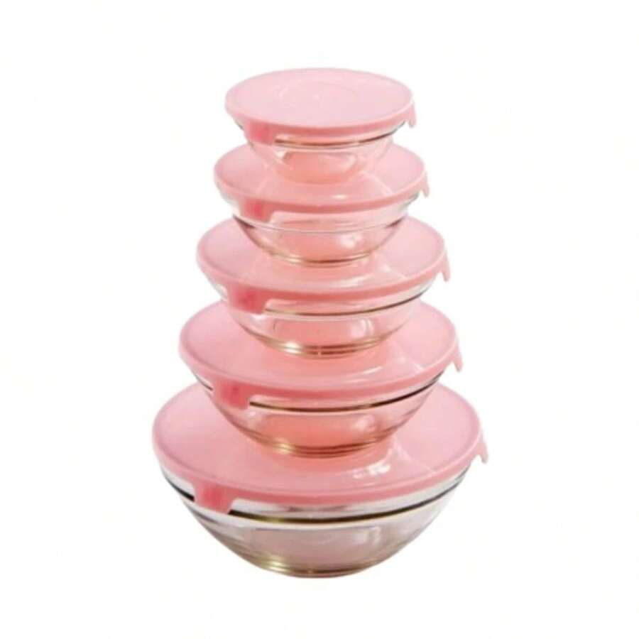 Pots Containers Glass Lids Lunch Box Fitness Kitchen Multipurpose ...