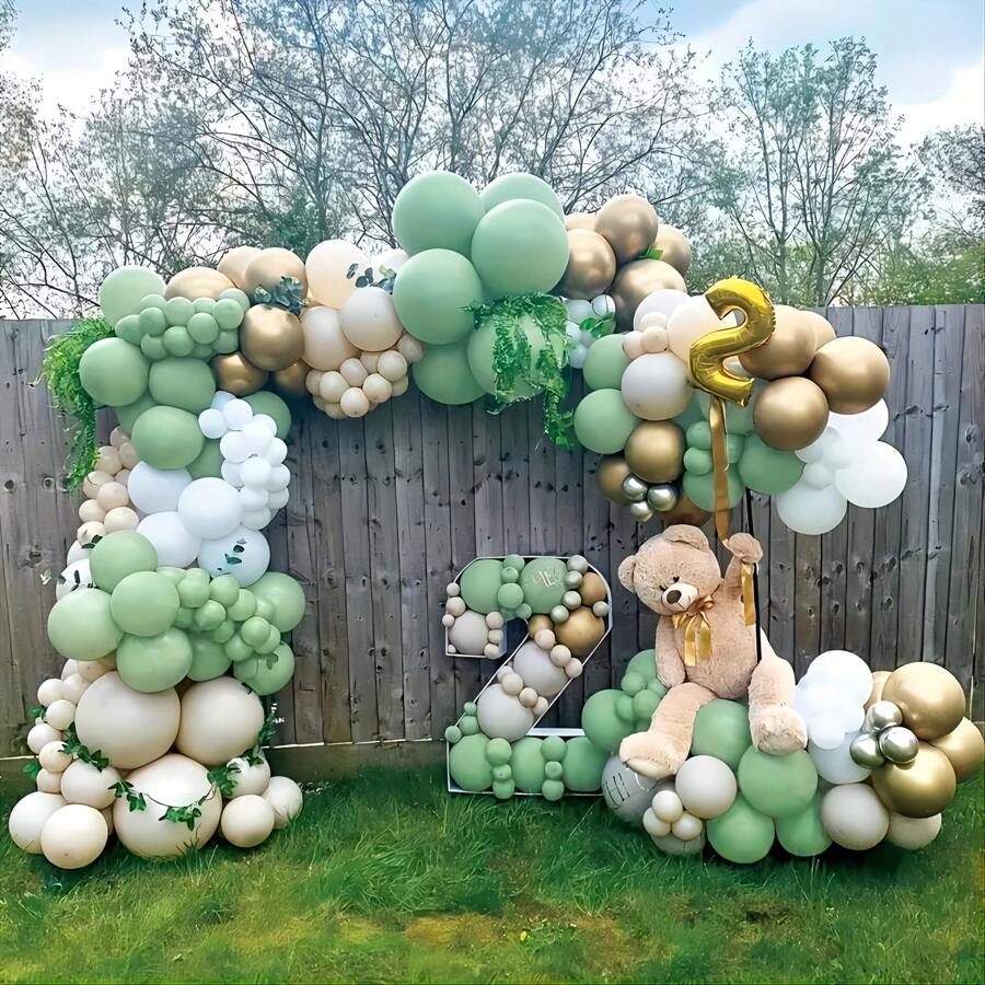 139-Piece Sage Green & White Balloon Garland Kit - Perfect For ...