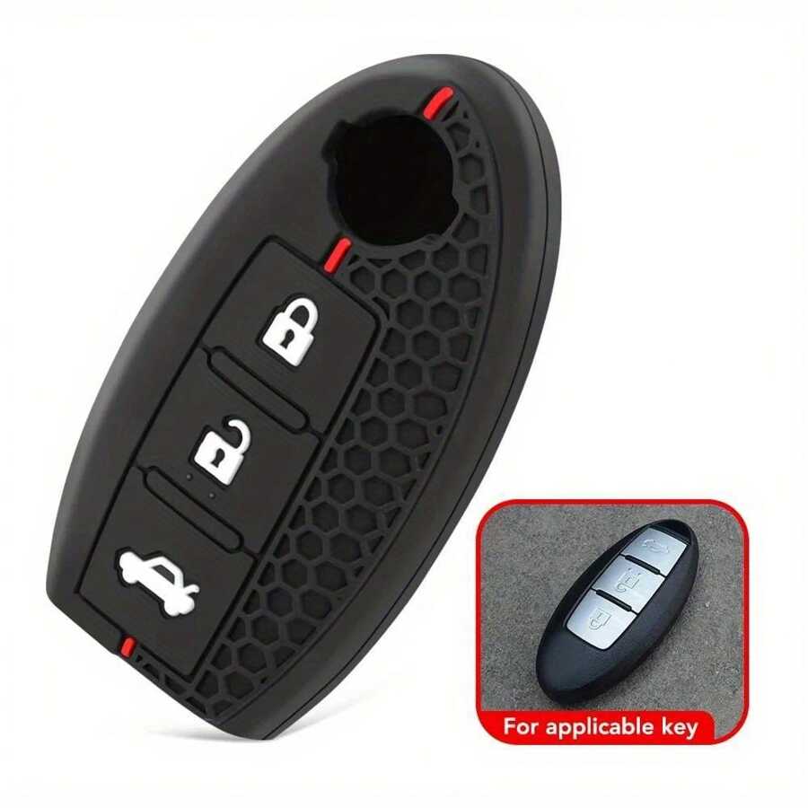 Funda de silicona para llaves de Nissan Tiida Qashqai J11 J10 Micra Kicks Altima X-Trail Fuga ...