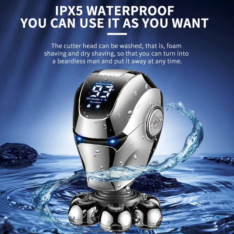 Kemei Head Electric Shavers For Bald Men Waterproof Bald Head Shaver 7 ...