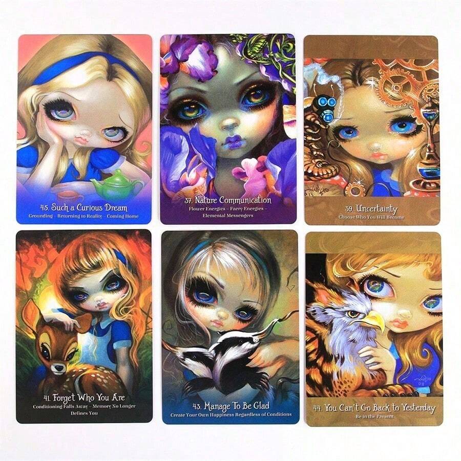 Cartas de Baralho ALICE no Jogo Oracle do País das Maravilhas de ...