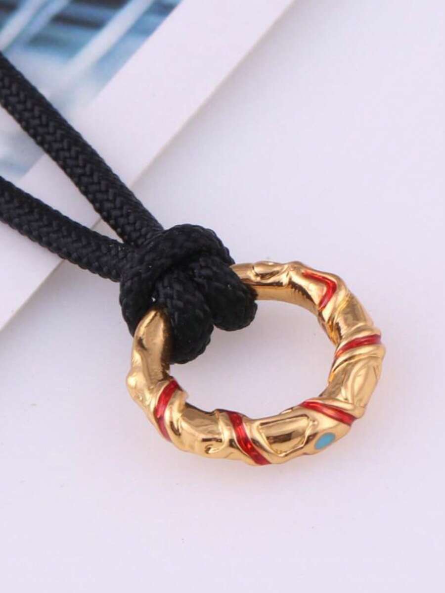 1pc Nezha Necklace, 3D Nezha Jiejie Alloy Cast Rope Chain, Amulet ...