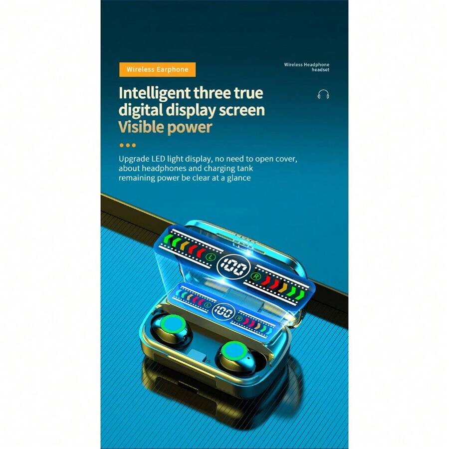 M100 TWS True Wireless Headphones Bluetooth Earbuds HiFi Music Earphone ...