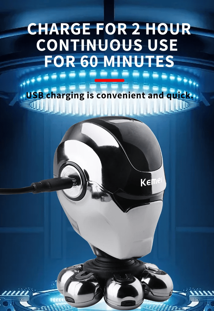 Kemei Head Electric Shavers For Bald Men Waterproof Bald Head Shaver 7 ...