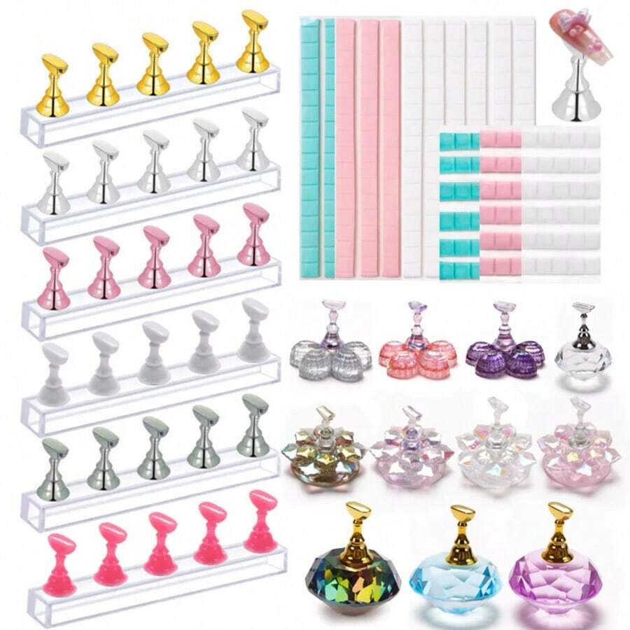 Acrylic Nail Practice Stand, Magnetic Nail Tip Art Display Stand, Nail ...