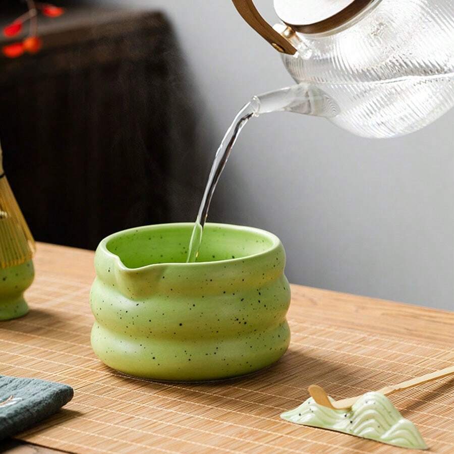1pc Japanese Ceramic Matcha Bowl With Lip, Matcha Tea Set With Matcha 4 ...