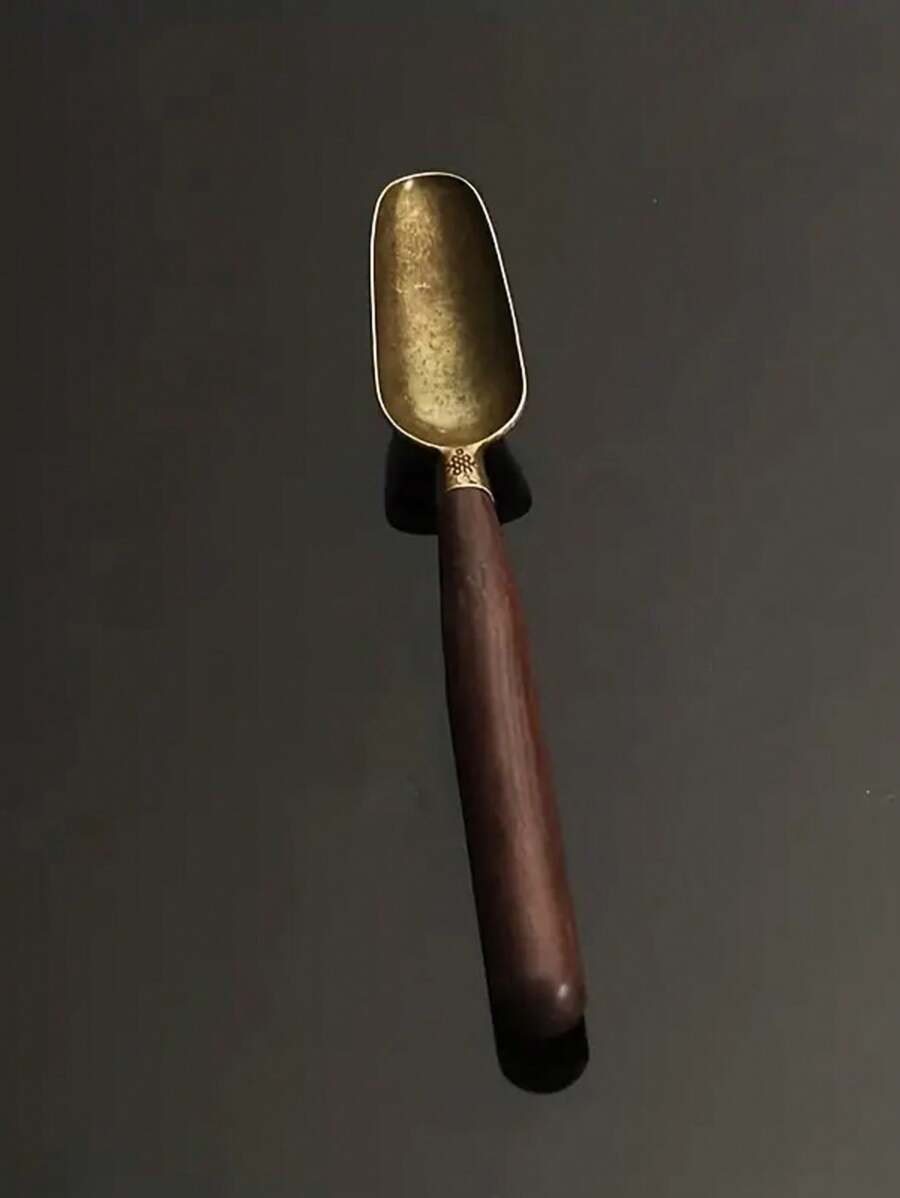 Zen-Inspired Black Sandalwood Alloy Spoon For Tea And Coffee - Perfect ...