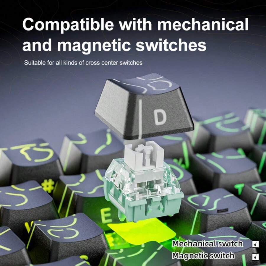 APAYADO ATTACK SHARK Gaming Keyboard Wired Mechanical Keycaps (Without ...