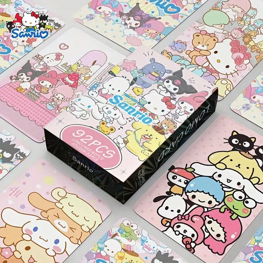 Sanrio 92pcs Sanrio Kawaii Photo Card Collection, Suitable For Hello ...
